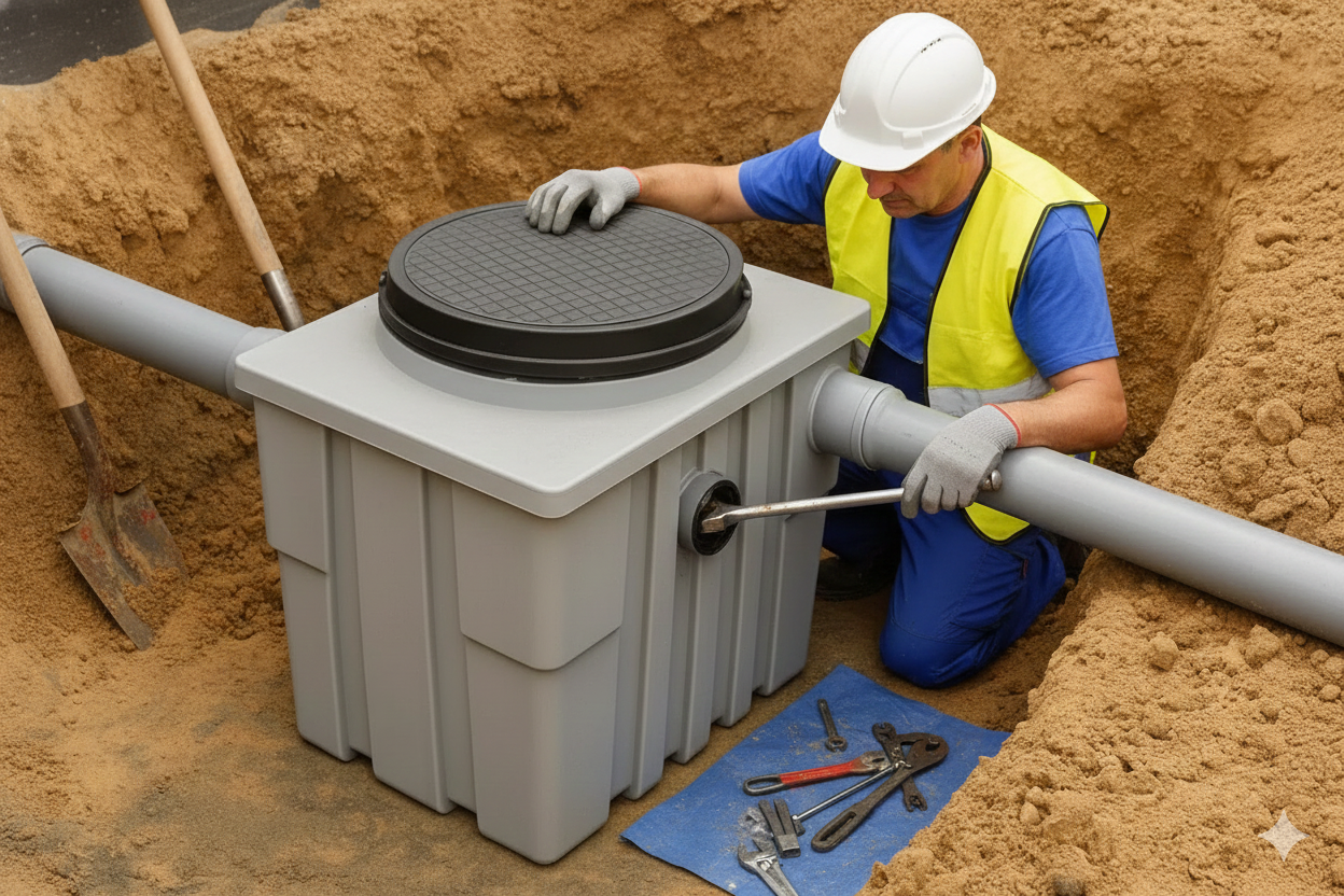 Bac à graisse et fosse septique : guide d’installation et d’entretien